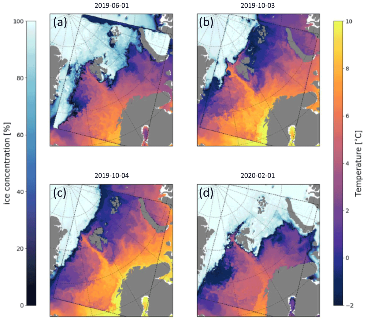 Implementation and evaluation of open boundary conditions for sea ice ...